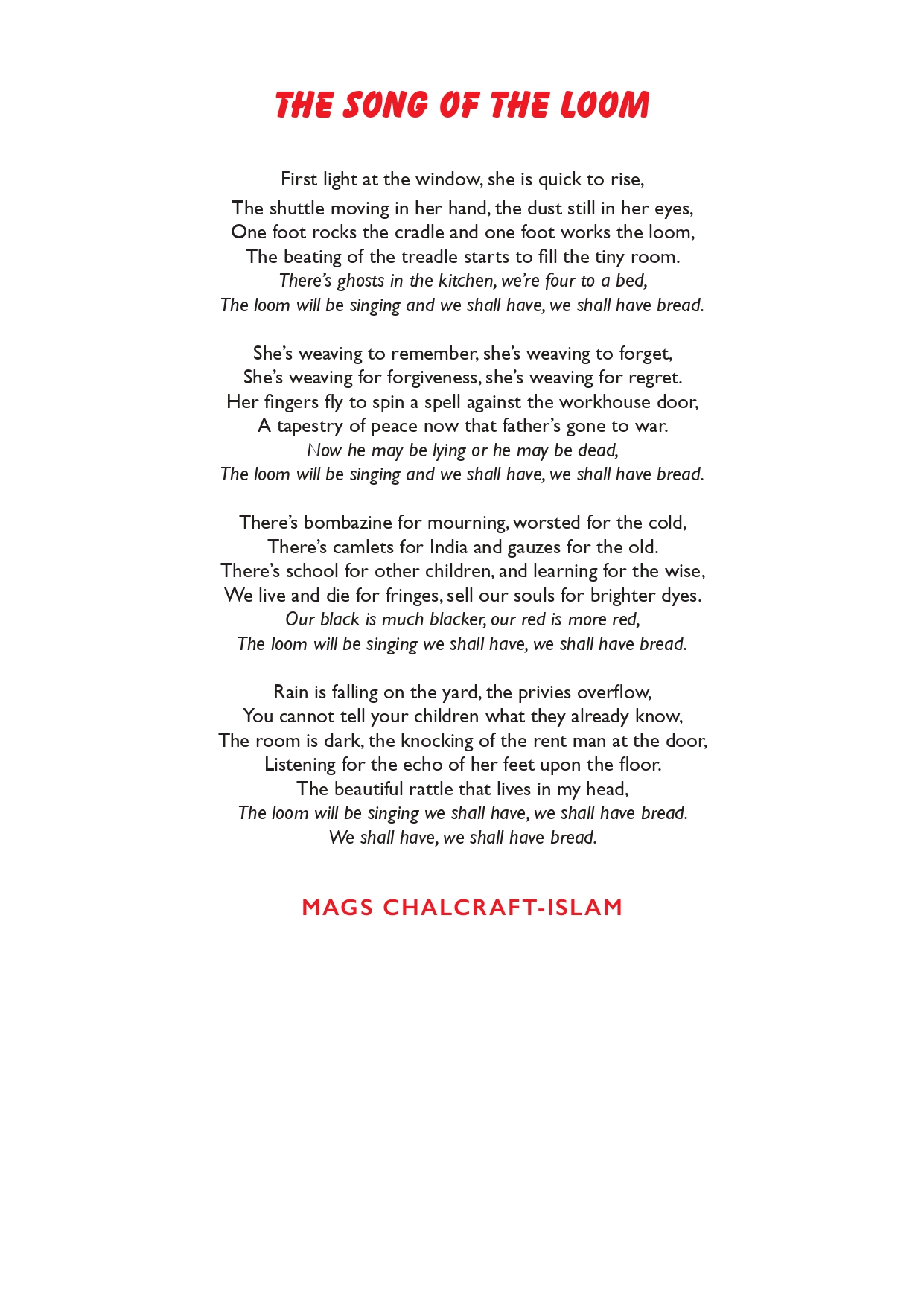 The Song Of The Loom